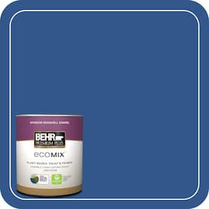 BEHR PREMIUM PLUS 1 qt. #PPU15-03 Dark Cobalt Blue Semi-Gloss Enamel ...