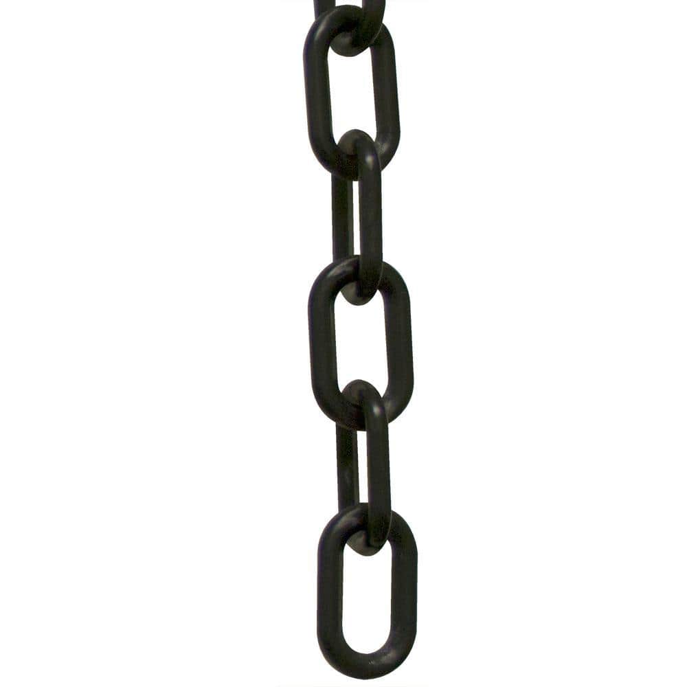 Mr. Chain 1 in. (#4, 25 mm) x 50 ft. Plastic Chain in Black 10003-50 ...