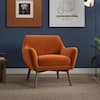 Ashcroft Furniture Co Perry Burnt Orange Velvet Arm Chair HMD00415 ...