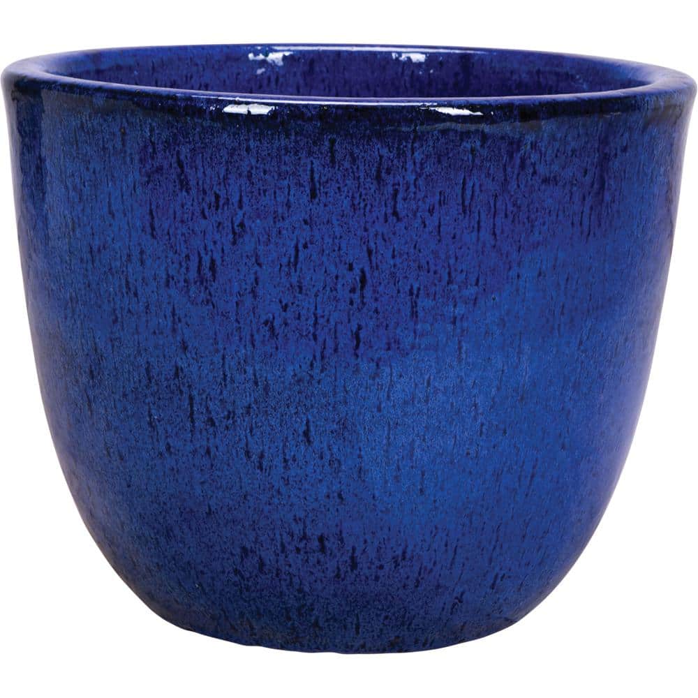 9 in. Falling Blue Ceramic Las Brisas Egg Planter DG-159A-FB - The Home ...