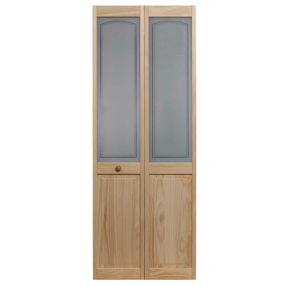 Pinecroft 24 In X 80 In Mezzo Glass Over Raised Panel Frost 1 2 Lite