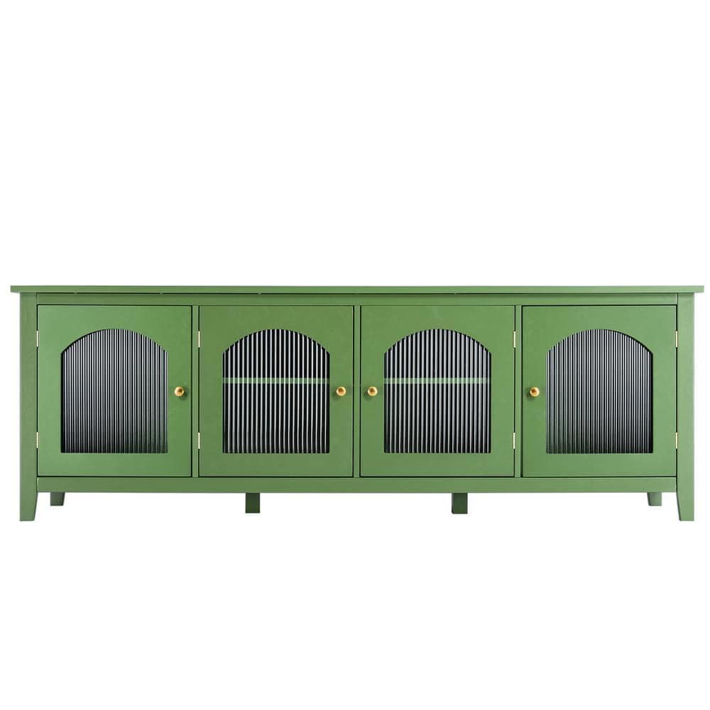 Antique Green TV Stand Fits TVs up to 70 in. with Changhong Glass Door ...