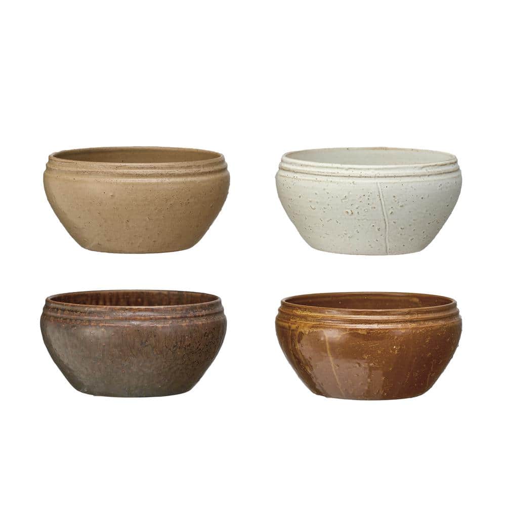 Storied Home 6 in. 26.4 fl. oz. Multicolor Large Earthen Hues Stoneware ...
