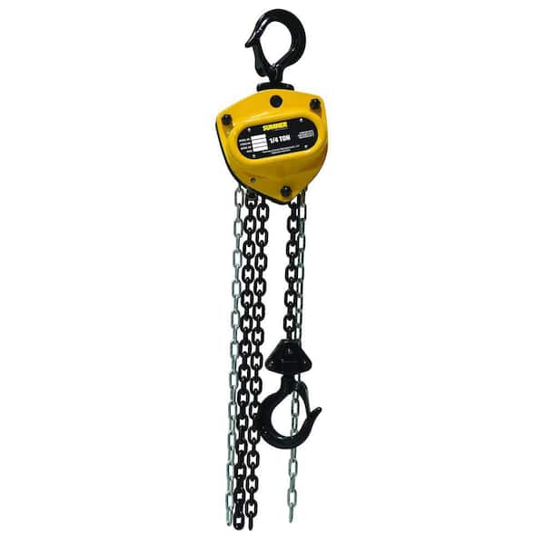 Southwire 1/4-Ton Chain Hoist with 15 ft. Chain Fall and Overload ...