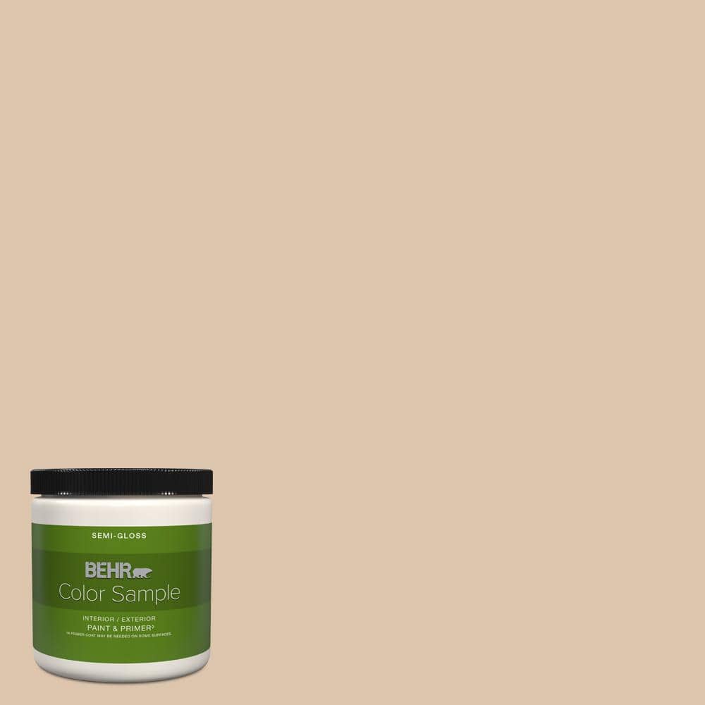 BEHR PREMIUM PLUS 8 oz. #PPU3-08 Sienna Dust Semi-Gloss Interior ...