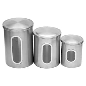 Basic Essentials 3-Piece Stainless Steel Canisters TTU-Q4766-EC - The ...