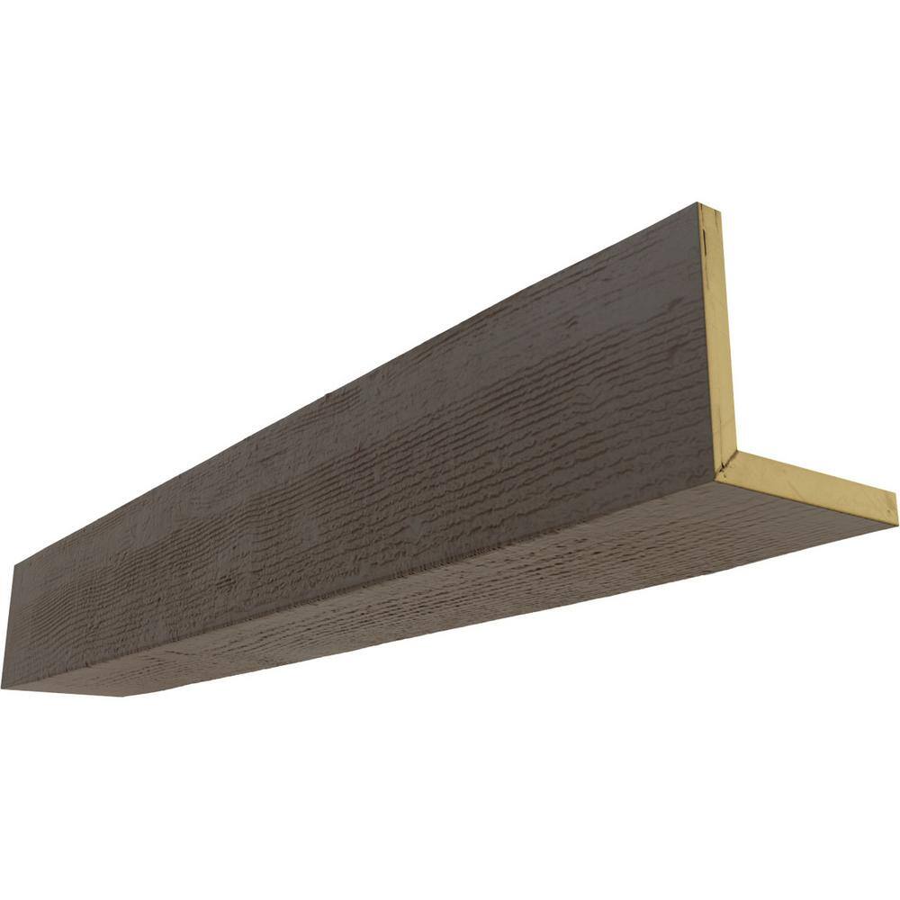 Ekena Millwork 6 in. x 10 in. x 22 ft. 2-Sided (L-Beam) Rough Sawn ...