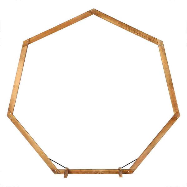 VINGLI Height in. 86.5 in. x 100 in. W in Wooden Double Layer Hexagonal ...