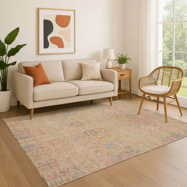 Addison Rugs Mayfield Premium Machine Washable Abstract AMF1734 Tan 3 ...
