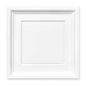 Gigrwiin White 2 ft. x 2 ft. Decorative Textured Ceiling Tile 48 (sq ...