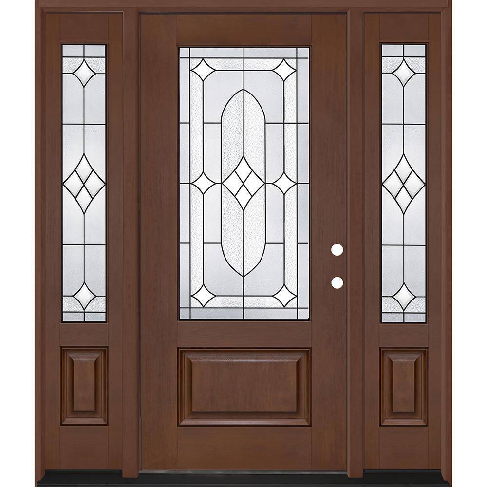 Steves & Sons Regency 64 in. x 80 in. 3/4L Axis Glass LHIS Chestnut ...