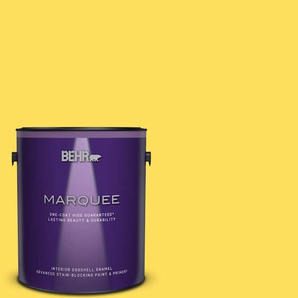 BEHR MARQUEE 1 gal. #380B-5 Neon Light Eggshell Enamel Interior Paint ...