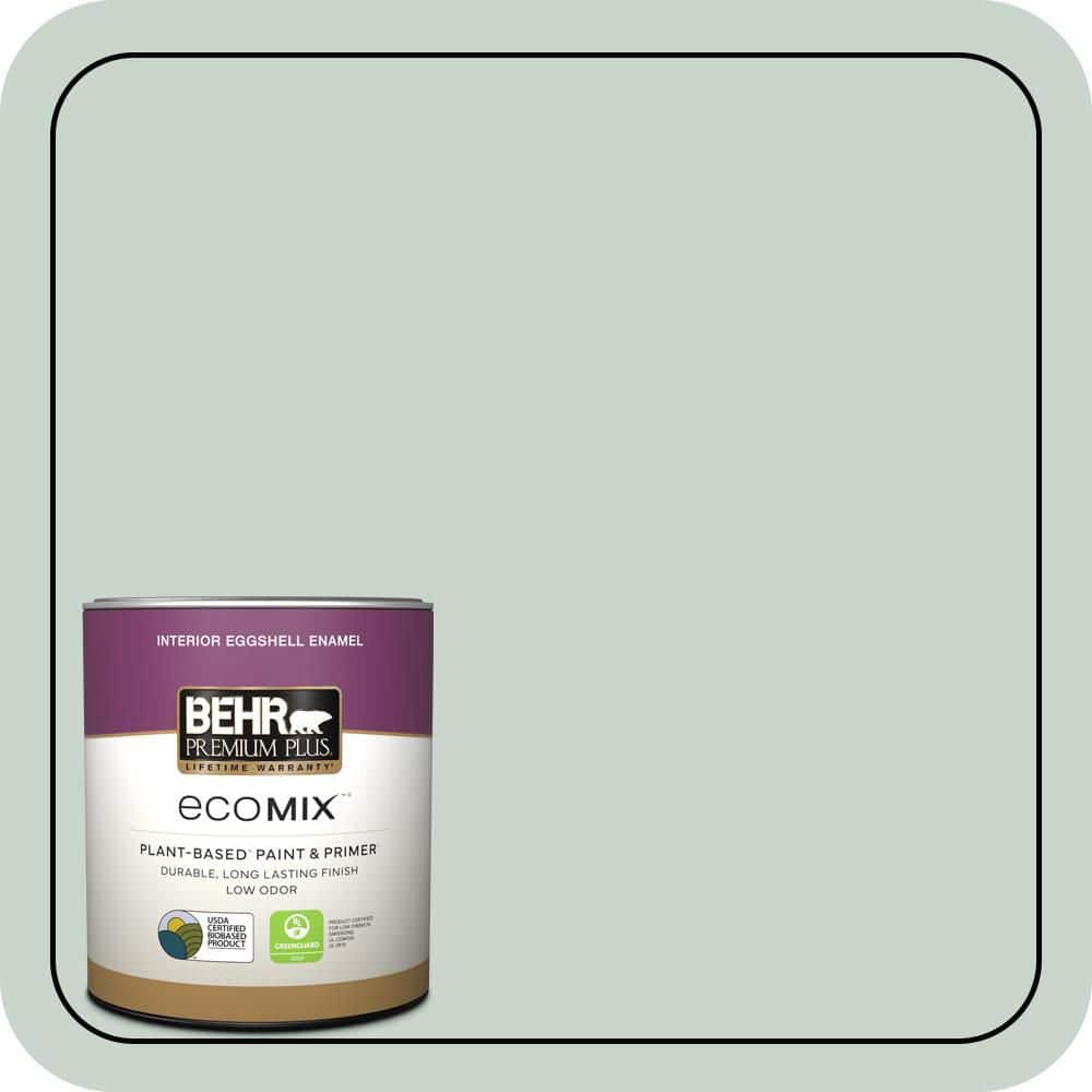 BEHR PREMIUM PLUS 1 qt. #460E-2 Valley Mist Eggshell Enamel EcoMix ...