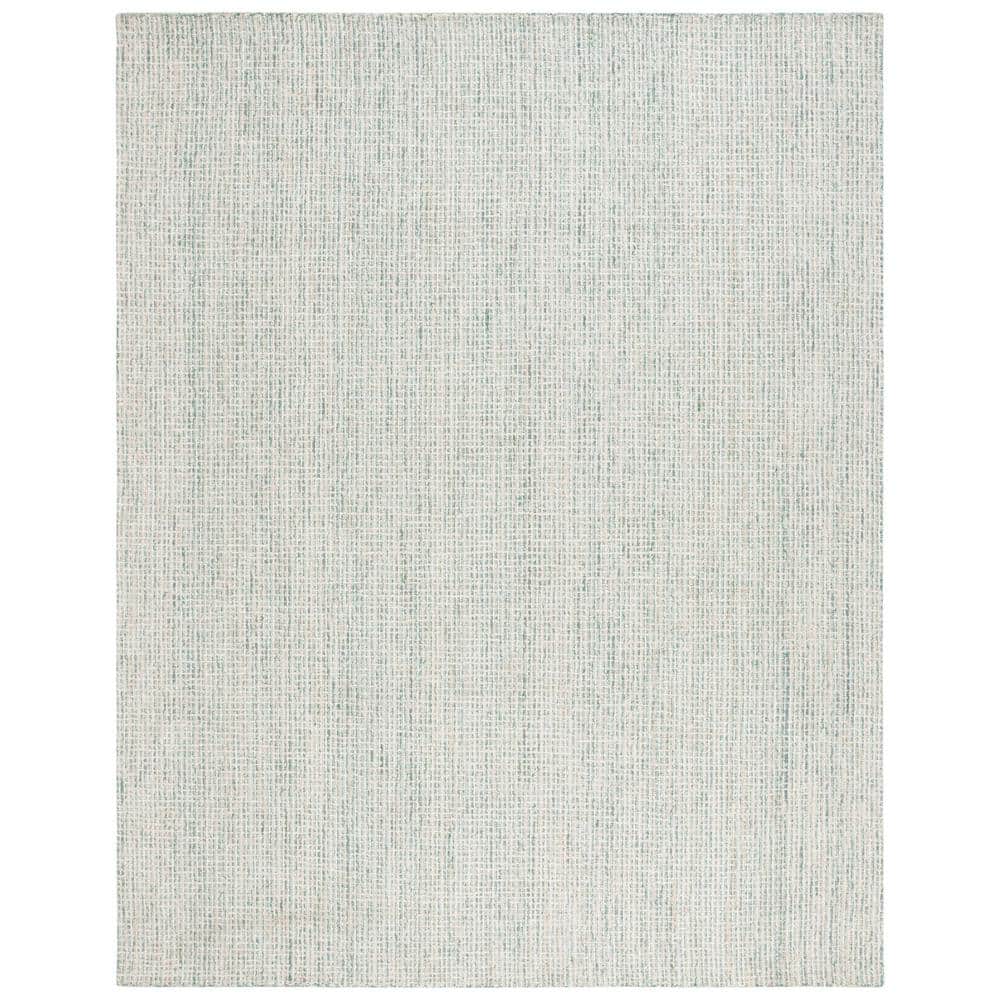 SAFAVIEH Abstract Green/Ivory 10 ft. x 14 ft. Modern Crosshatch Area ...