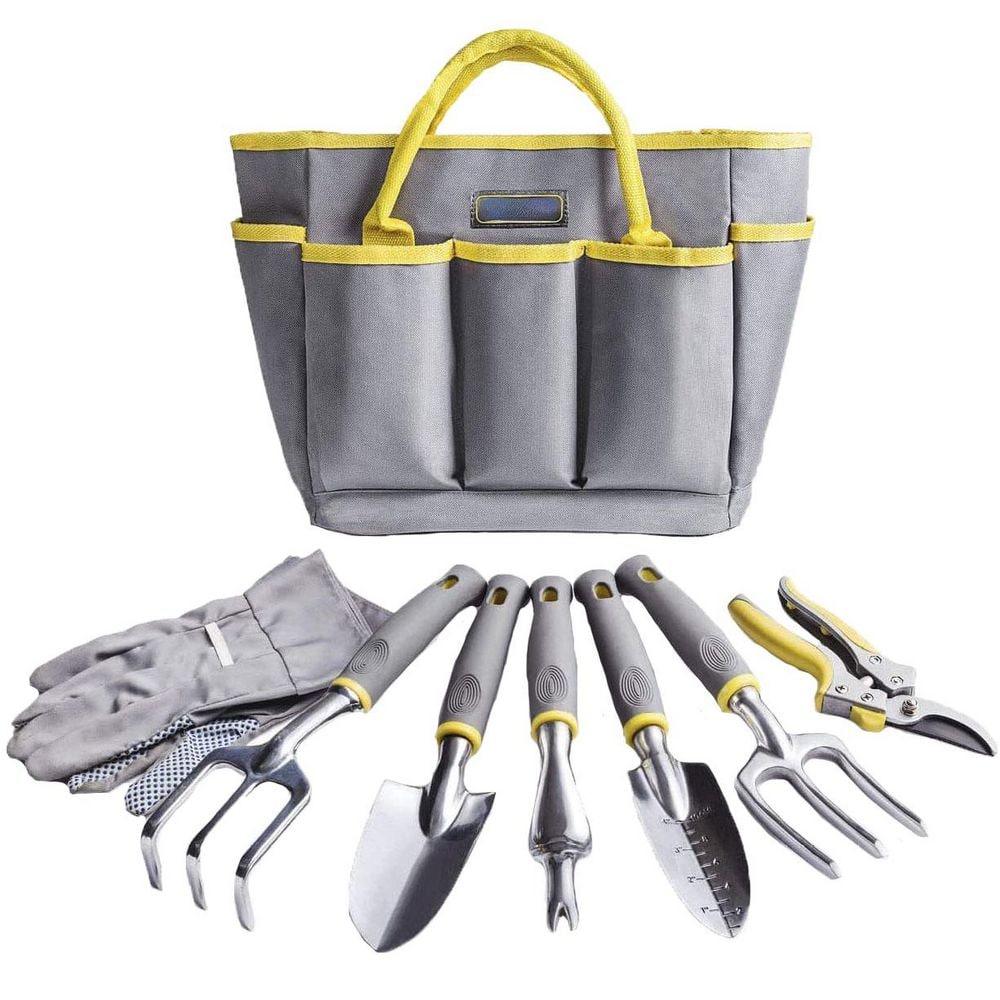 Misopily 8-Piece Garden Tool Set Heavy Duty Aluminum Hand Tools with ...