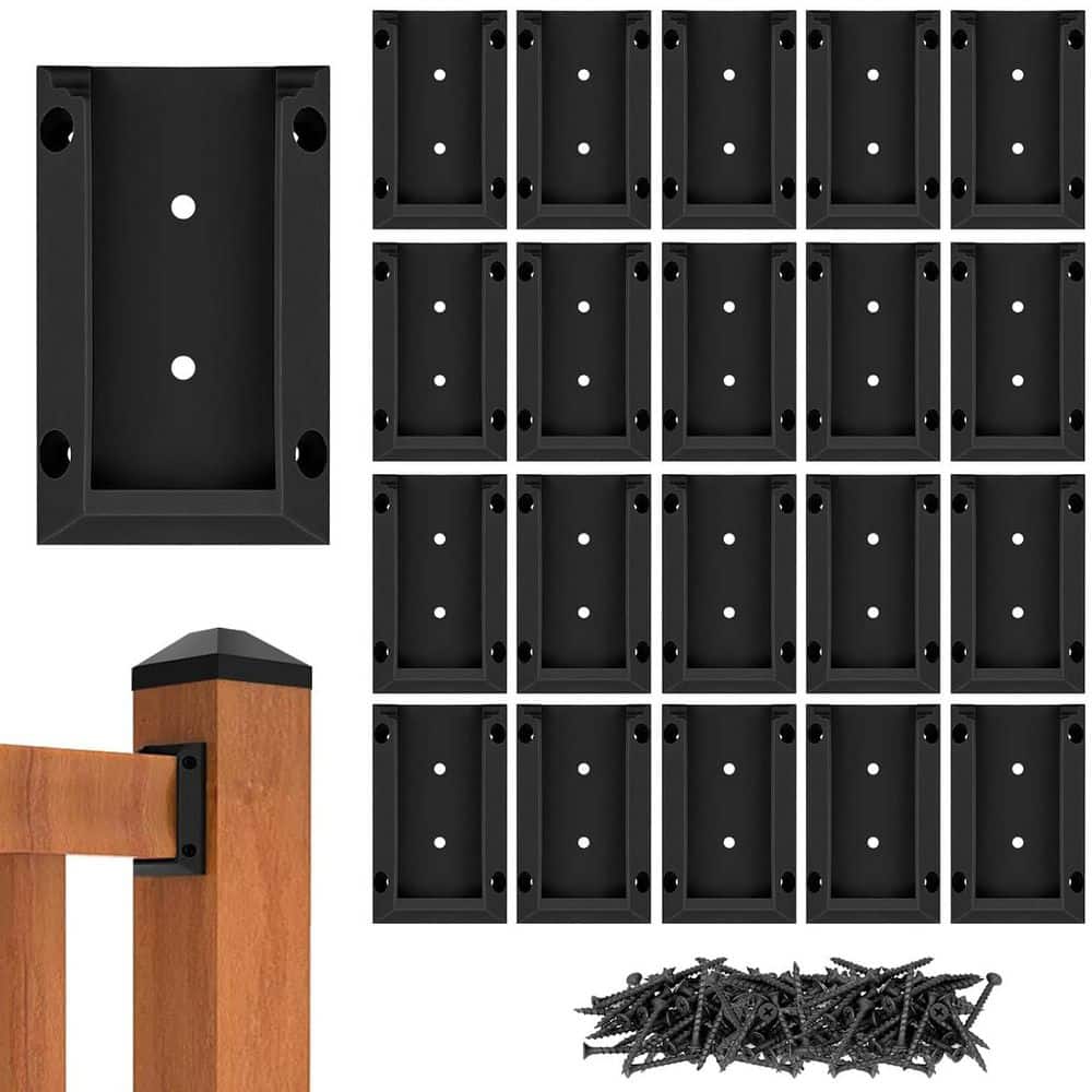 Afoxsos 2 x 4 in. Deck Railing Brackets Connectors for Wood Post with ...