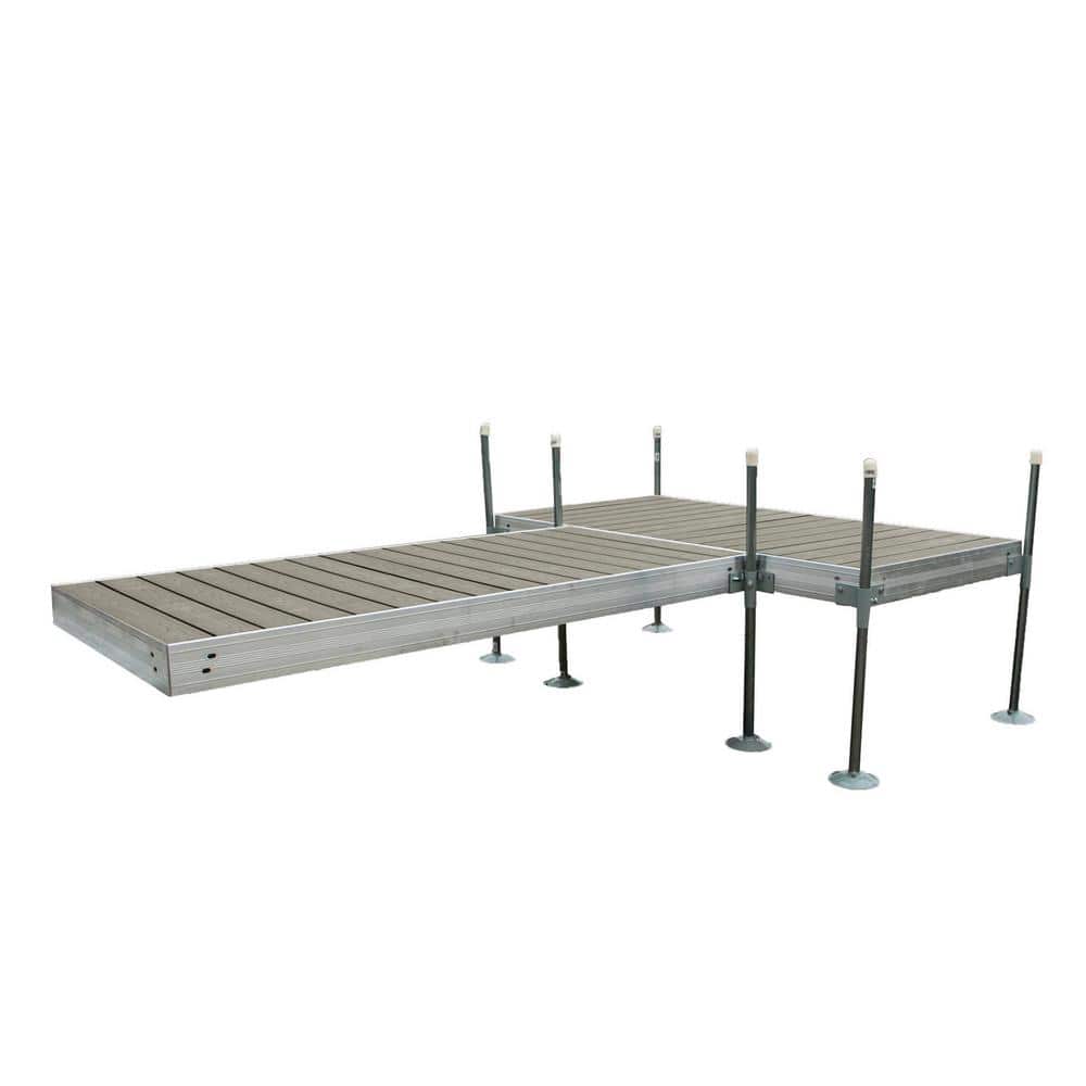 Tommy Docks 12 ft. T-Style Aluminum Frame with Decking Complete Dock ...