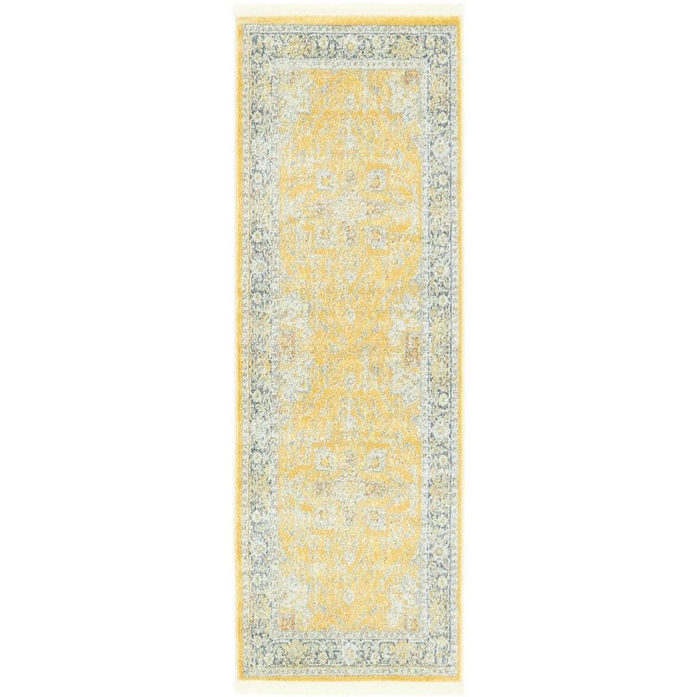 Unique Loom Baracoa Prado Yellow 2' 2 x 6' 0 Runner Rug 3139598 - The ...