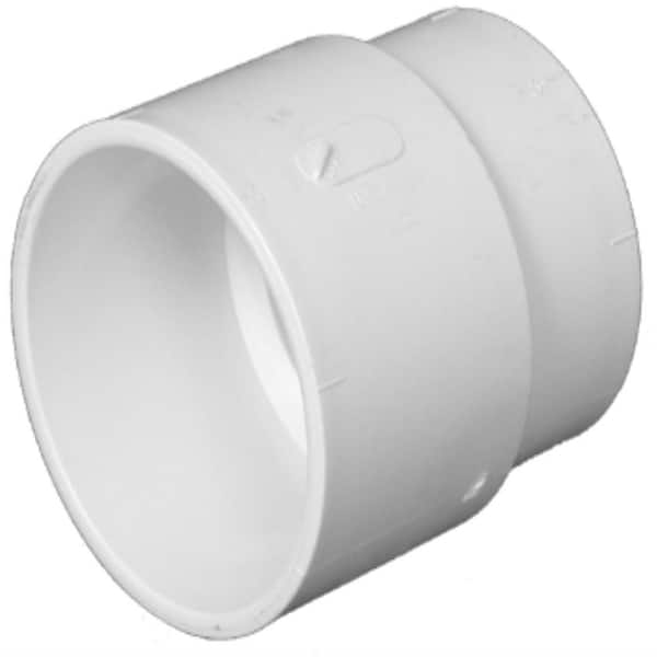 Charlotte Pipe 4 in. x 4 in. PVC DWV Spigot Cast-Iron Hub x Hub Adapter PVC 00122 1000