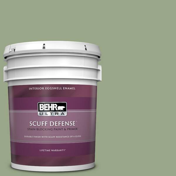 BEHR ULTRA 5 gal. #MQ6-51 Fern Leaf Extra Durable Eggshell Enamel ...