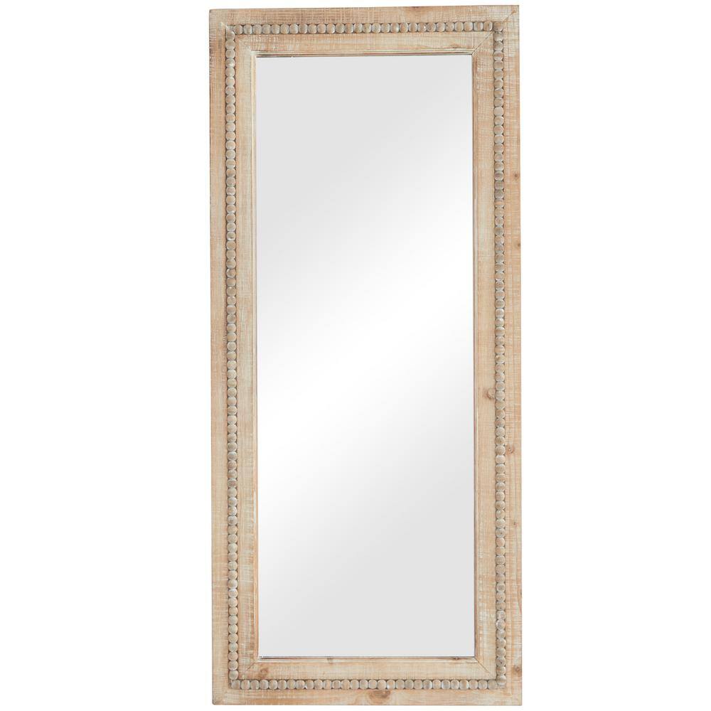 Litton Lane 54 in. x 24 in. Distressed Rectangle Framed Brown Wall ...