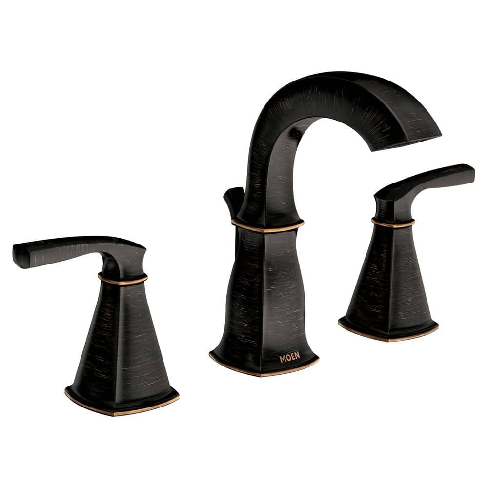 MOEN Hensley 8 in. Widespread 2-Handle Bathroom Faucet in Mediterranean ...