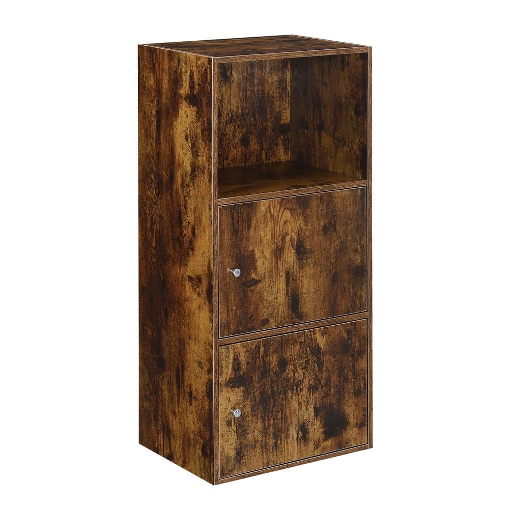 Convenience Concepts Xtra Storage Barnwood 2 Door Cabinet with Shelf R5 ...