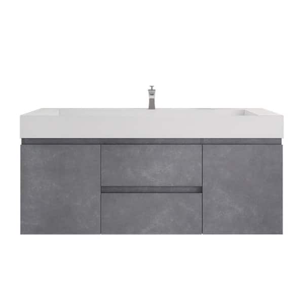 BV Better Vanity Monterey 59 in. W x 20 in. D x 26 in. H Single Sink ...