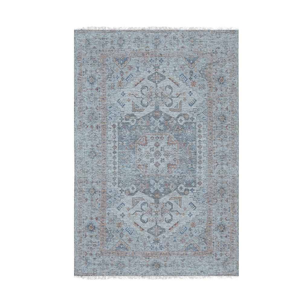 EORC Ivory Hand-Woven Wool Classic Oriental Design Rug, 9' x 12', Area ...