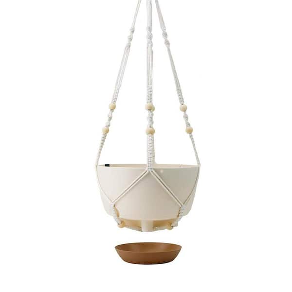 2 Pack Indoor Outdoor Plastic Hanging Baskets, 10 Inch Hanging Planter ...