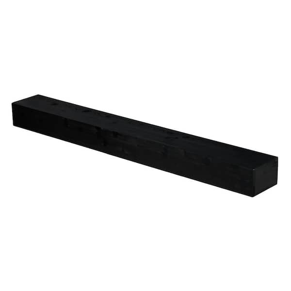 48 in. W x 9 in. D Black Floating Shelf, Fir Wood Decorative Wall Shelf ...