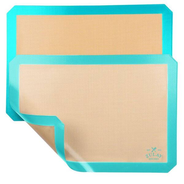 Zulay Kitchen (2 Pack) Silicone Baking Mat Sheet Set - Blue Z-SLCN-BKNG ...