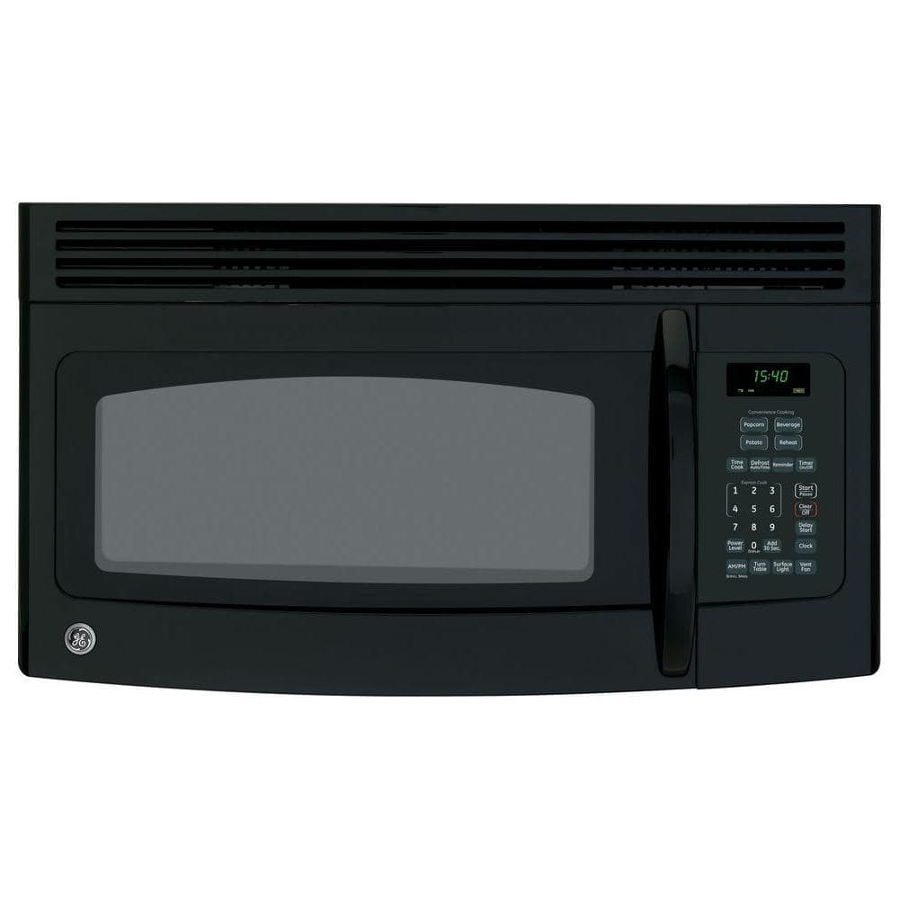GE Spacemaker 1.8 cu. ft. Over-the-Range Microwave in Black JVM1540DPBB ...