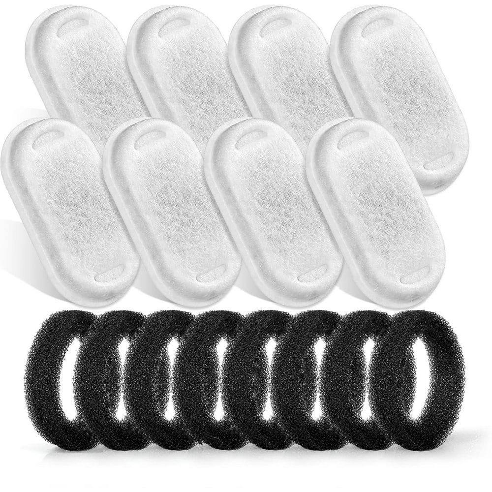 KIWDZFU Pet Fountain Filters 67oz/2L Stainless Steel Adjustable Water ...
