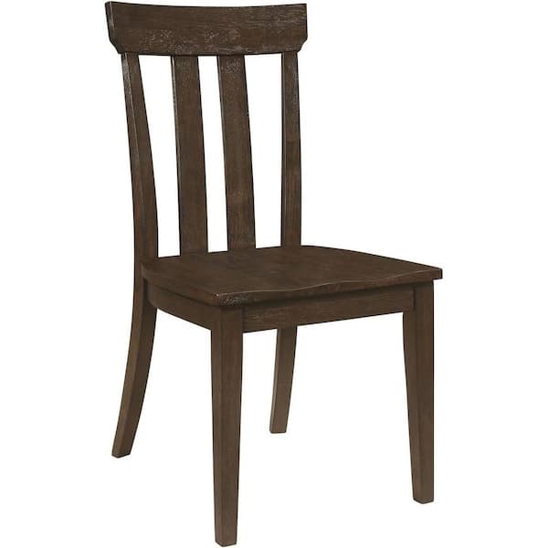 HOME IMPORTS EMPORIUM Rich Brown Finish Dining Chair with Slat Back ...