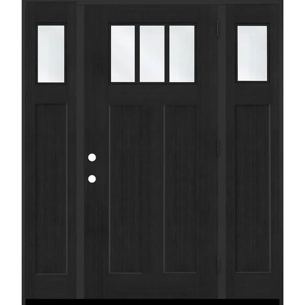 Steves & Sons Regency 68 in. x 80 in. 1/4 TopL 3SDL Clear Glass LHOS ...