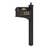 Modern Balmoral Black/Gold Monogram Mailbox Package 16657 - The Home Depot