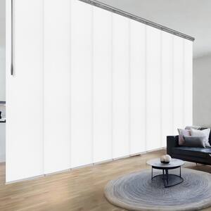 EMOH Alabaster 120 in. - 218 in. W x 94 in. L Adjustable 10-Panel White ...