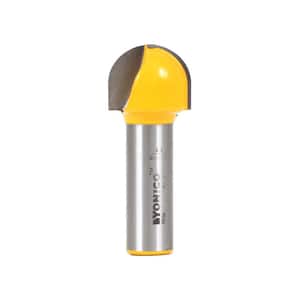 Yonico 3/4 in. Dia Carbide Tipped Core Box 1/4 in. Shank Router Bit 19103q