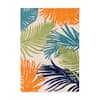 World Rug Gallery Parkside Multi 8 ft. x 10 ft. Contemporary Tropical ...