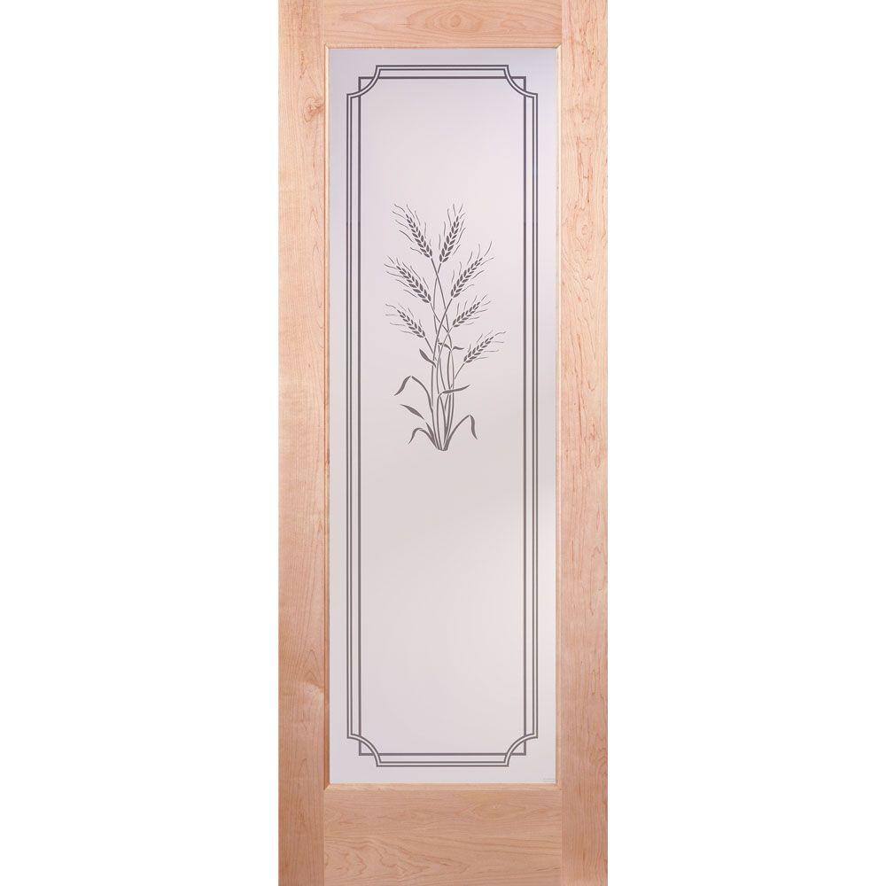 Feather River Doors 30 in. x 80 in. 1 Lite Unfinished Maple Harvest ...