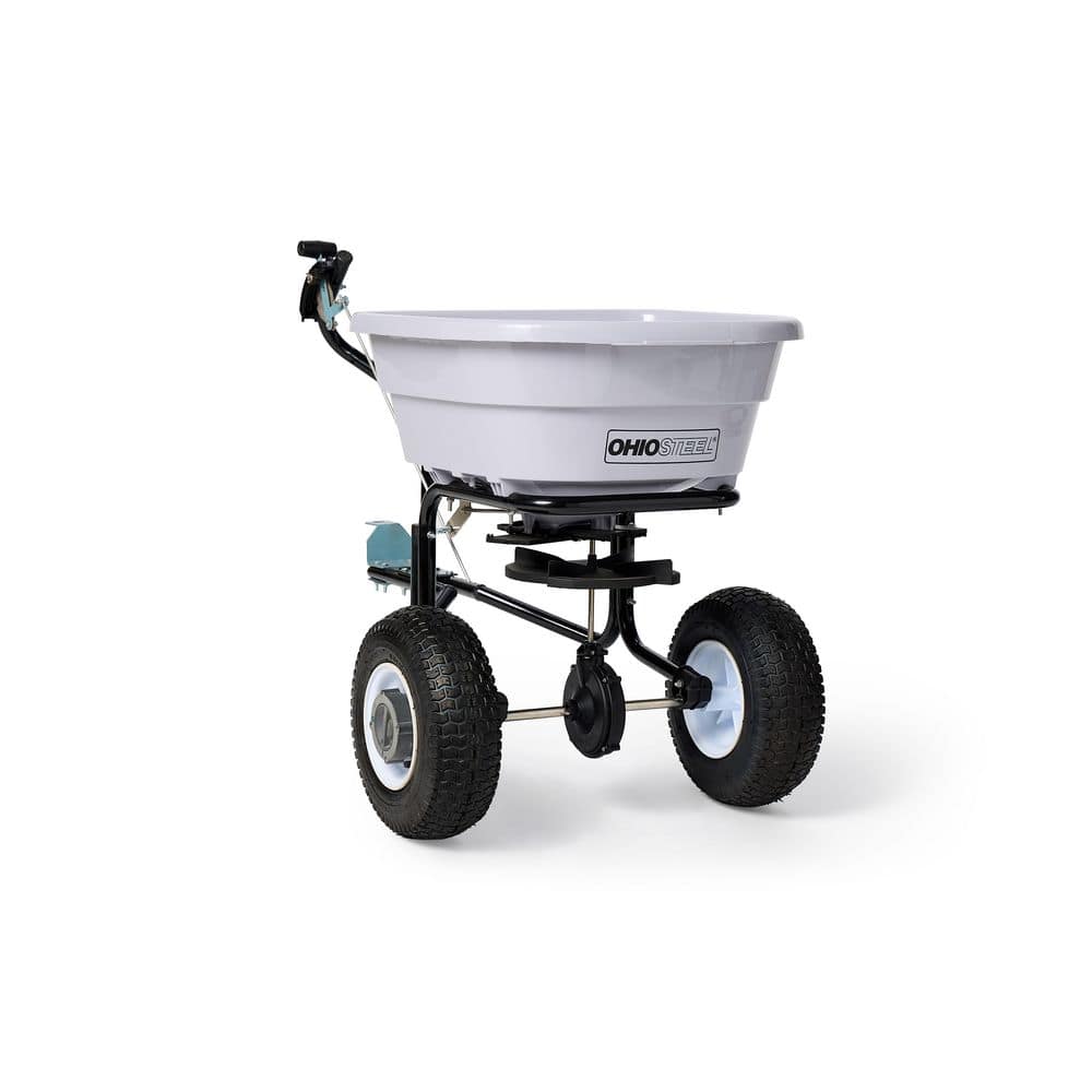 Ohio Steel 100 lb. Poly Tow Spreader for Salt, Seed and Fertilizer ...