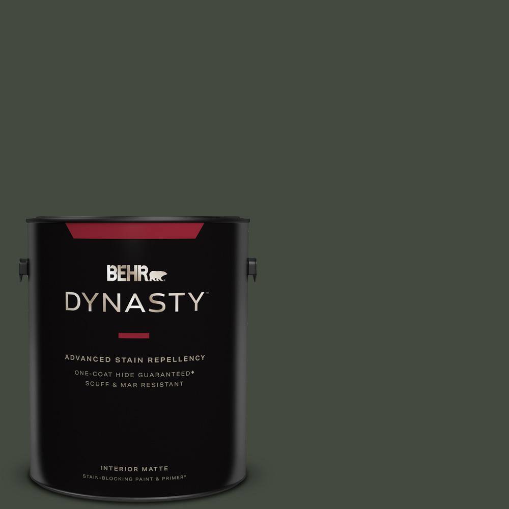 BEHR DYNASTY 1 gal. #BXC-12 Deep Forest Matte Interior Stain-Blocking ...