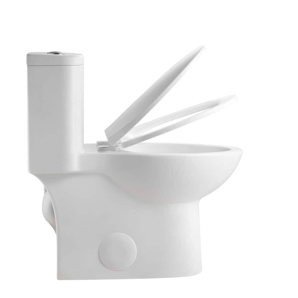 INSTER Dual Flush One-Piece Toilet with ADA 17 in. Chair Height ...