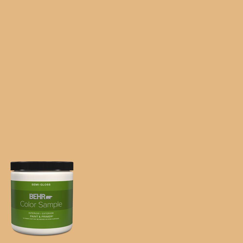 BEHR PREMIUM PLUS 8 oz. #M270-5 Beehive Semi-Gloss Interior/Exterior ...