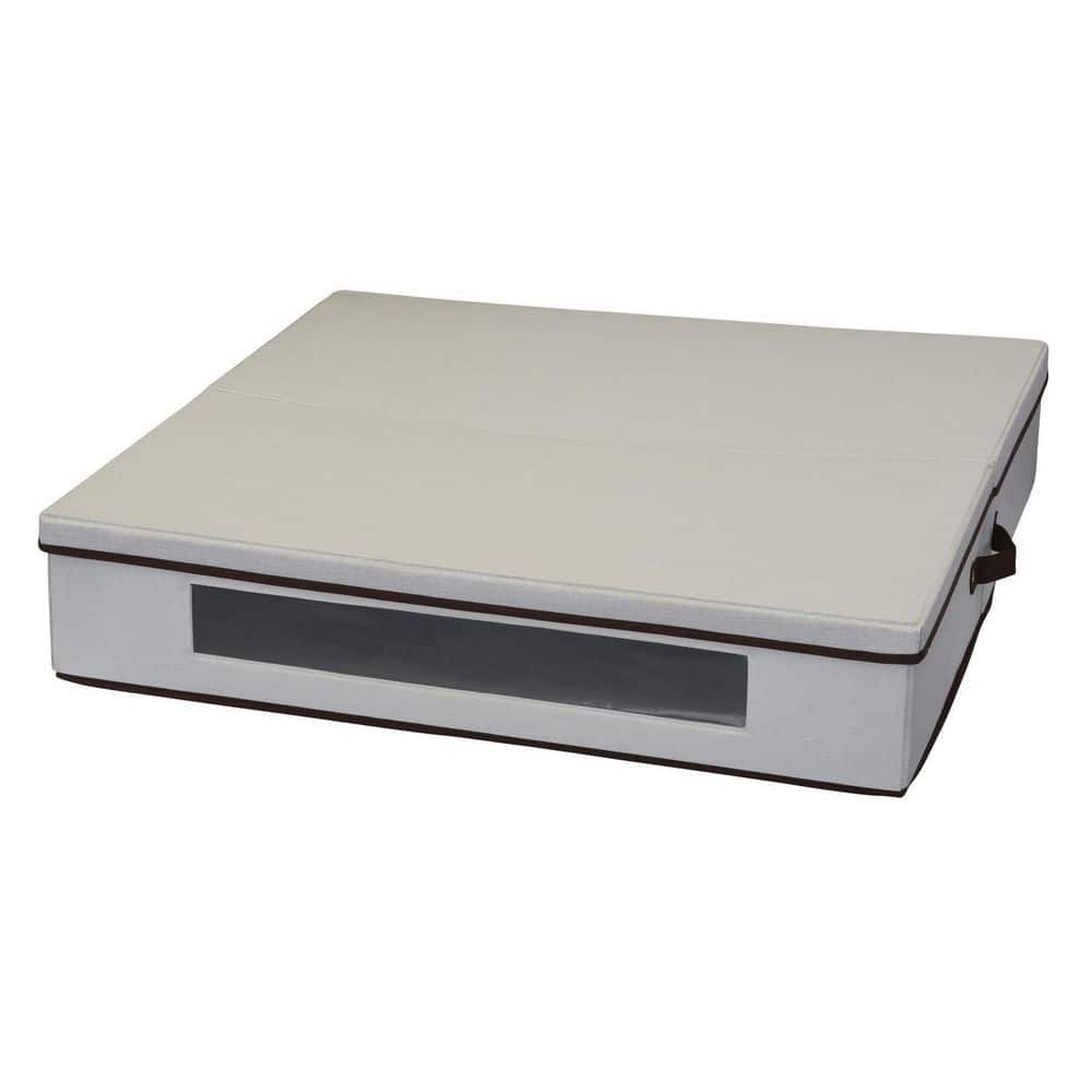 HOUSEHOLD ESSENTIALS 30 in. Cream with Decorative Brown Trim Wreath ...