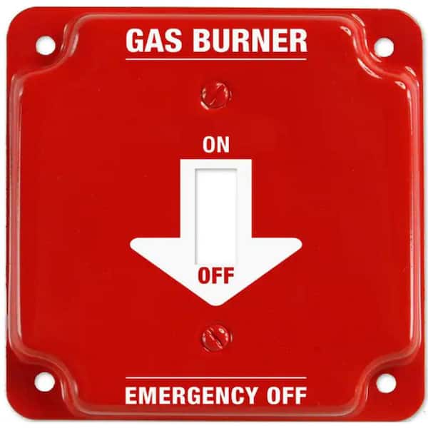 Titan3 Technology LLC 2-Gang Red (1 Toggle) Emergency Gas Burner Wall ...