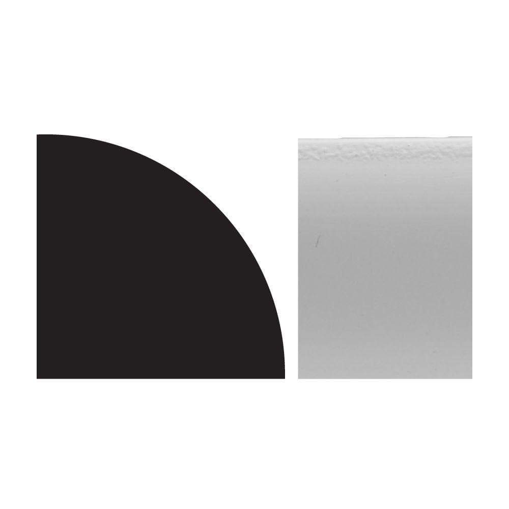 Royal Mouldings 2024 1/2 in. x 1/2 in. x 96 in. Primed Vinyl Quarter ...