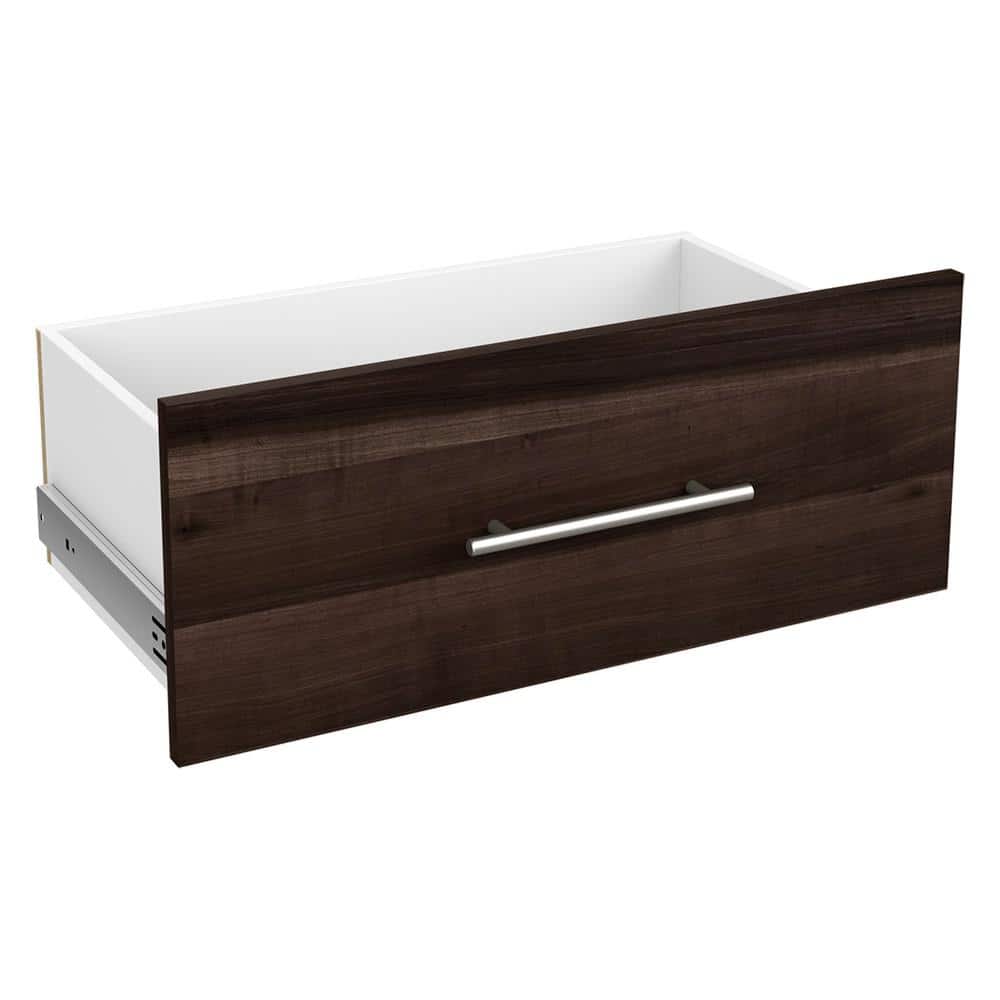 ClosetMaid Style+ 10 in. x 25 in. Modern Walnut Modern Drawer Kit for ...