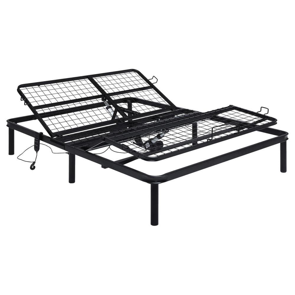 Coaster Stanhope Black Metal Mesh Frame Twin Long Adjustable Platform ...